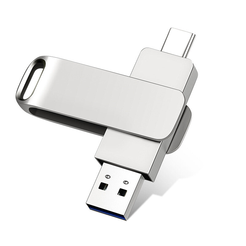USB-флеш-накопитель Type-C объемом 4 ТБ, с возможностью вращения на 360 градусов, совместим с мобильными телефонами и компьютерами, высокоемкий USB 3.0 накопитель.