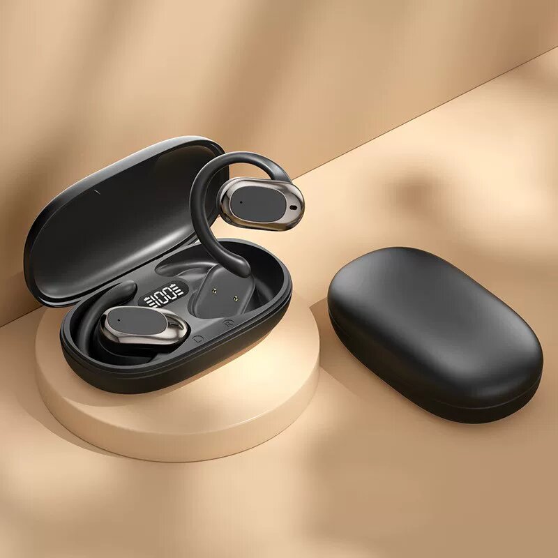 Беспроводные костные наушники Bluetooth для спорта - эргономичные ушные крючки, высококачественный звук, комфорт при