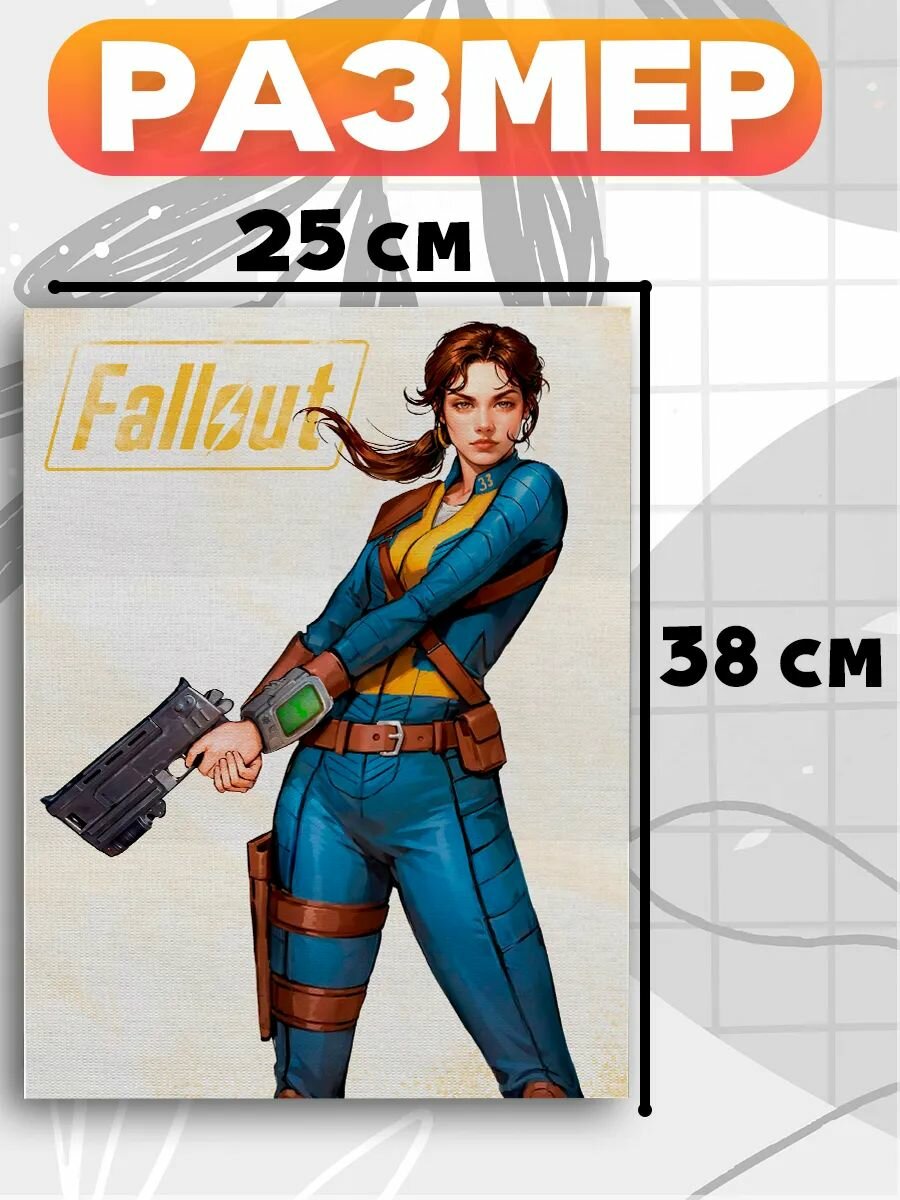 Картина на стену Fallout, на подрамнике, 1шт, 38х25 размер. — фото 1