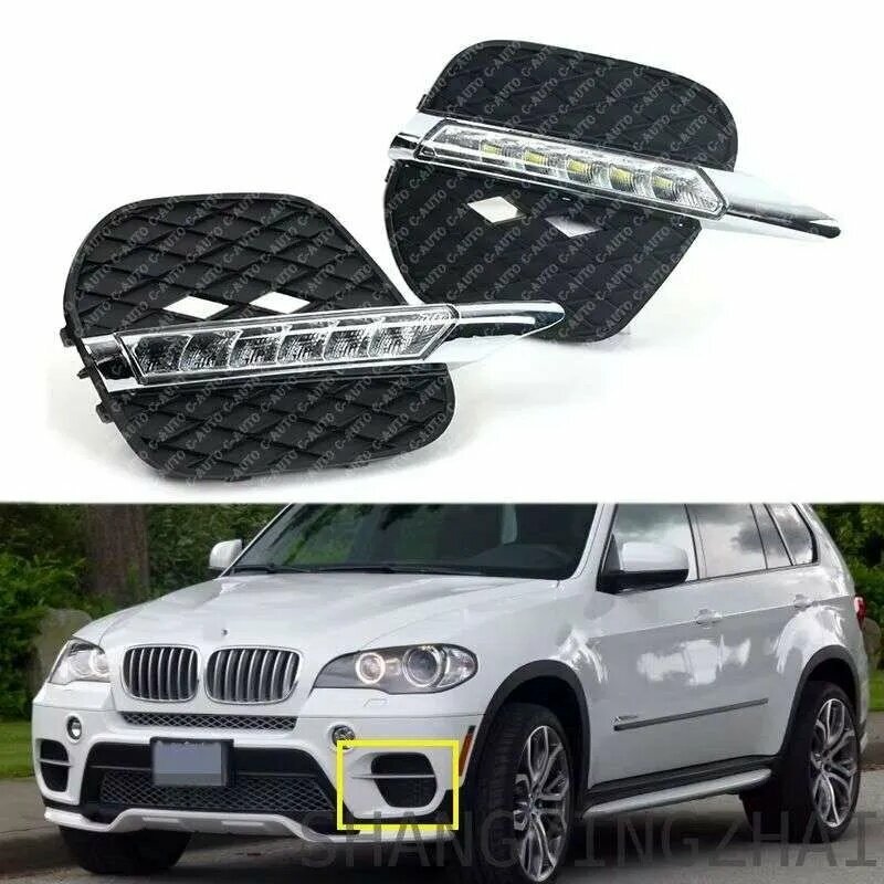 Фары автомобильные, Огни дневные ходовые, 1 шт, арт. BMW X5 E70 2011 2012 2013