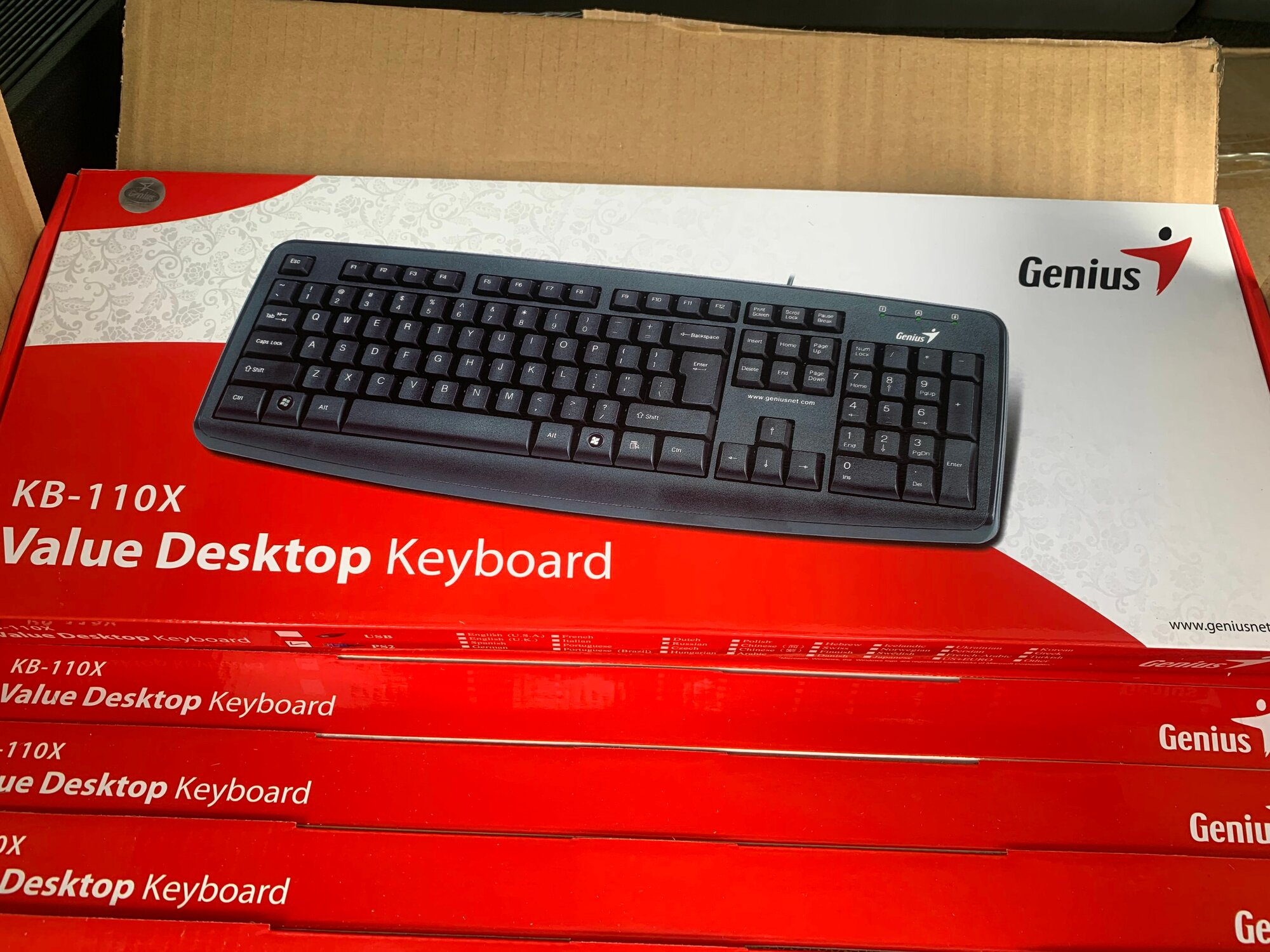 Клавиатура проводная Genius KB-110x PS2 черная