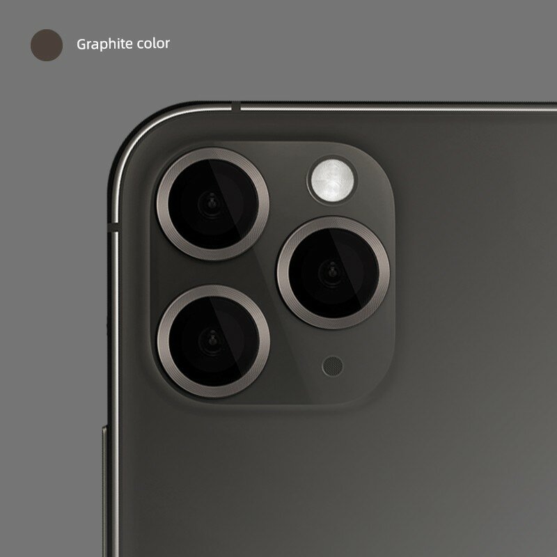 Графитовый сапфировый защитный экран для камеры iPhone 12 Pro - Устойчивый к царапинам, прозрачный, многоцветный