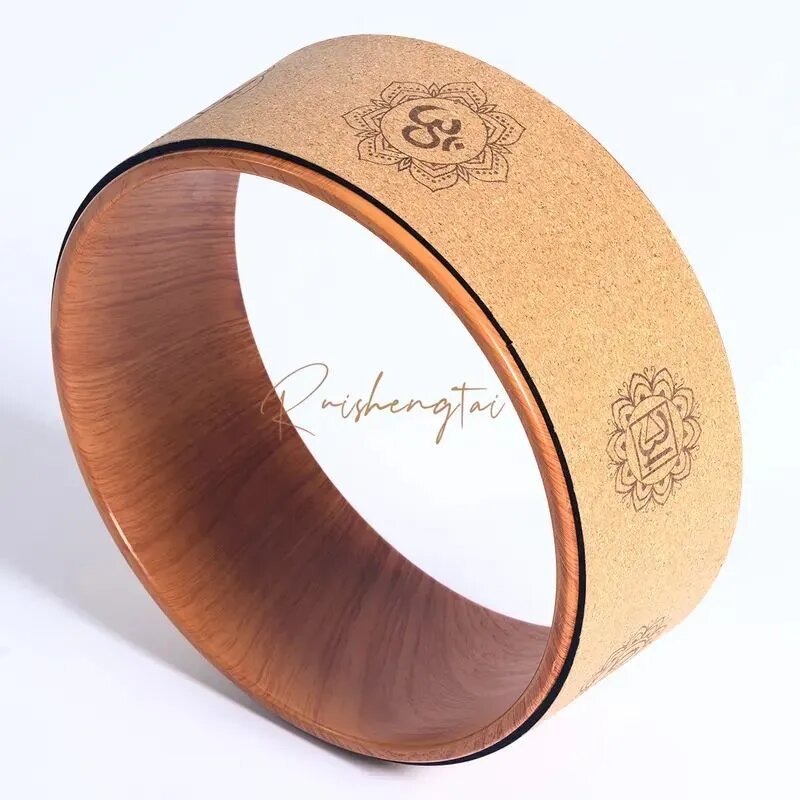Колесо для йоги из пробки Cork Yoga Wheel, диаметр 32 см