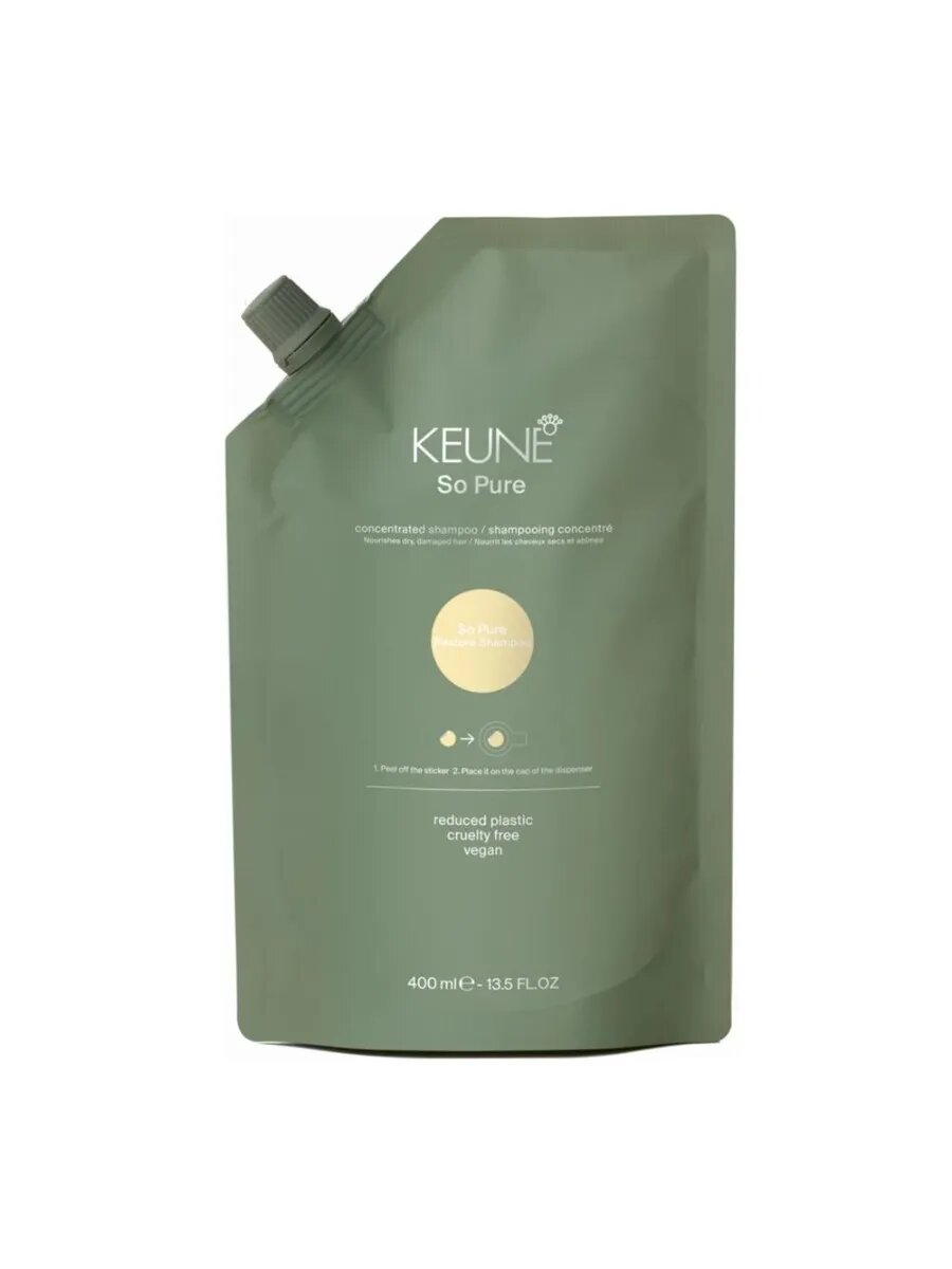 Шампунь Keune So Pure Restore Shampoo Refill, СПА Восстанавливающий, 400 мл