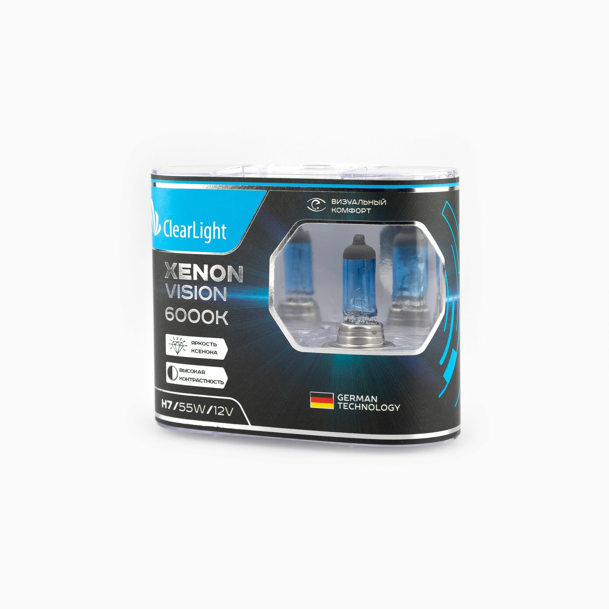 Лампа H7 12V 55W PX26d XenonVision , 2 шт / Clearlight / MLH7XV