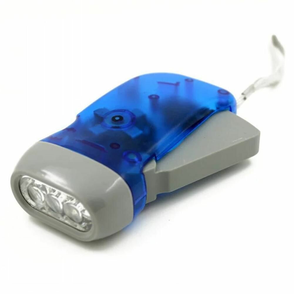 Фонарь ручной динамический жук со светодиодами, динамо-фонарь 3 LED, фонарик туристический
