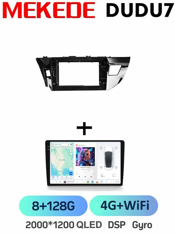 Магнитола Mekede 10" DUDU7 8/128 Gb для Toyota Corolla 11 2012-2016 (A) carpay Android
