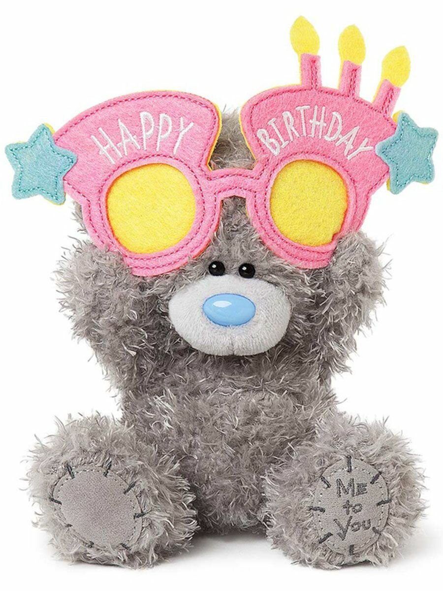 Мягкая игрушка Riota Me To You, Мишка Тедди, Очки, 18 см