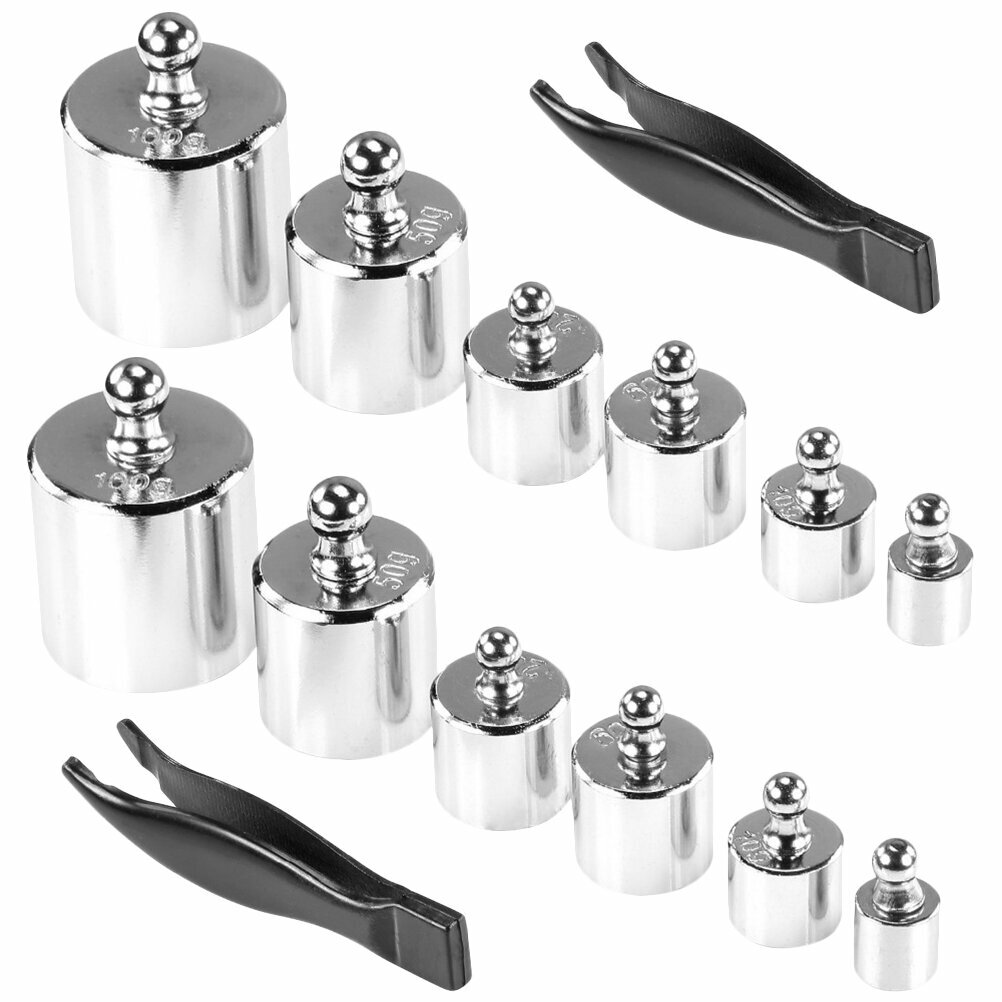 Набор Гирь 2 Sets 12pcs 200g Из Нержавеющей Стали Для Калибровки Весов Размер 8 2X5 4 Cm Серебристый