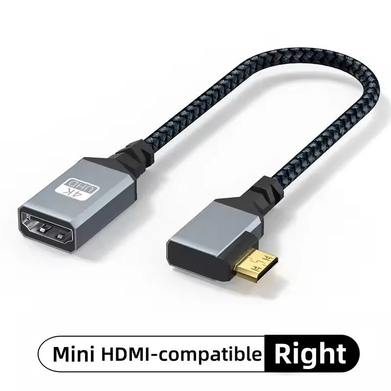 Jasoz 90-градусный HDMI-кабель-адаптер 20 см Mini HD Right