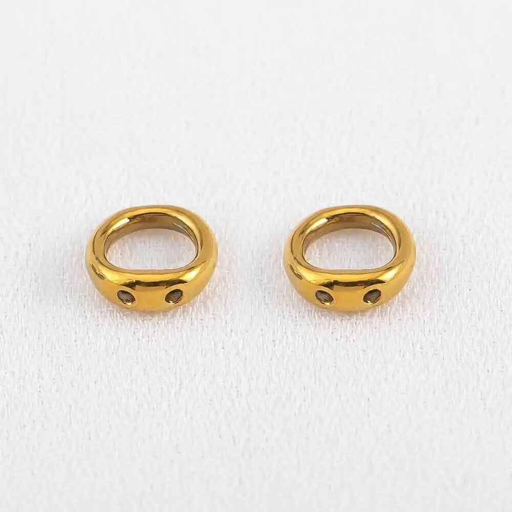 Серьги-кольца Ailimi, Gold Color-6mm