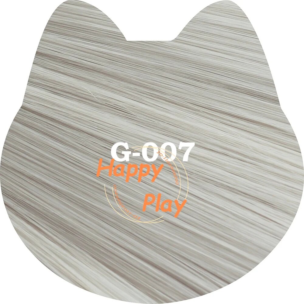 Парик кошачьей формы G-007, белый серый