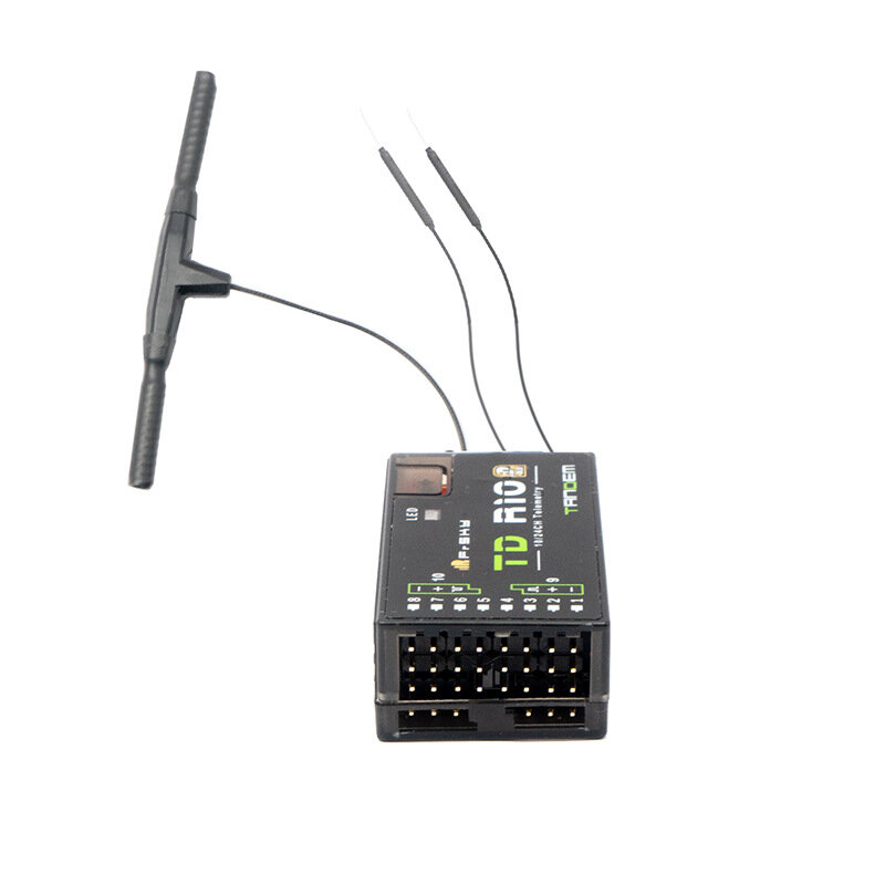 FrSky TD R10 Двухдиапазонный приёмник 2.4 ГГц и 900 МГц с 10 каналами PWM для радиоуправляемых дронов и самолётов