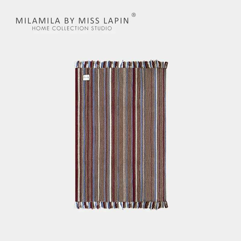 Плед MILA с цветными полосками, плед для офиса, плед для кондиционера, плед для дивана, плед-полотенце, подходит для