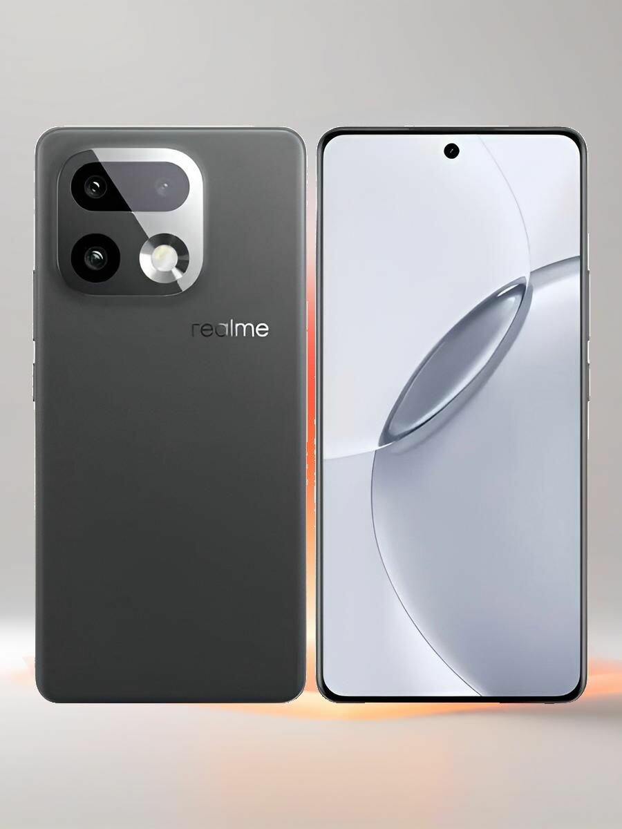 6.8" Смартфон realme 16 Pro+ 256 ГБ серый ядер - 8x(2.8 ГГц), 8 ГБ, 2 SIM, AMOLED, камера 200+50+8 Мп, NFC, 7000 мА*ч