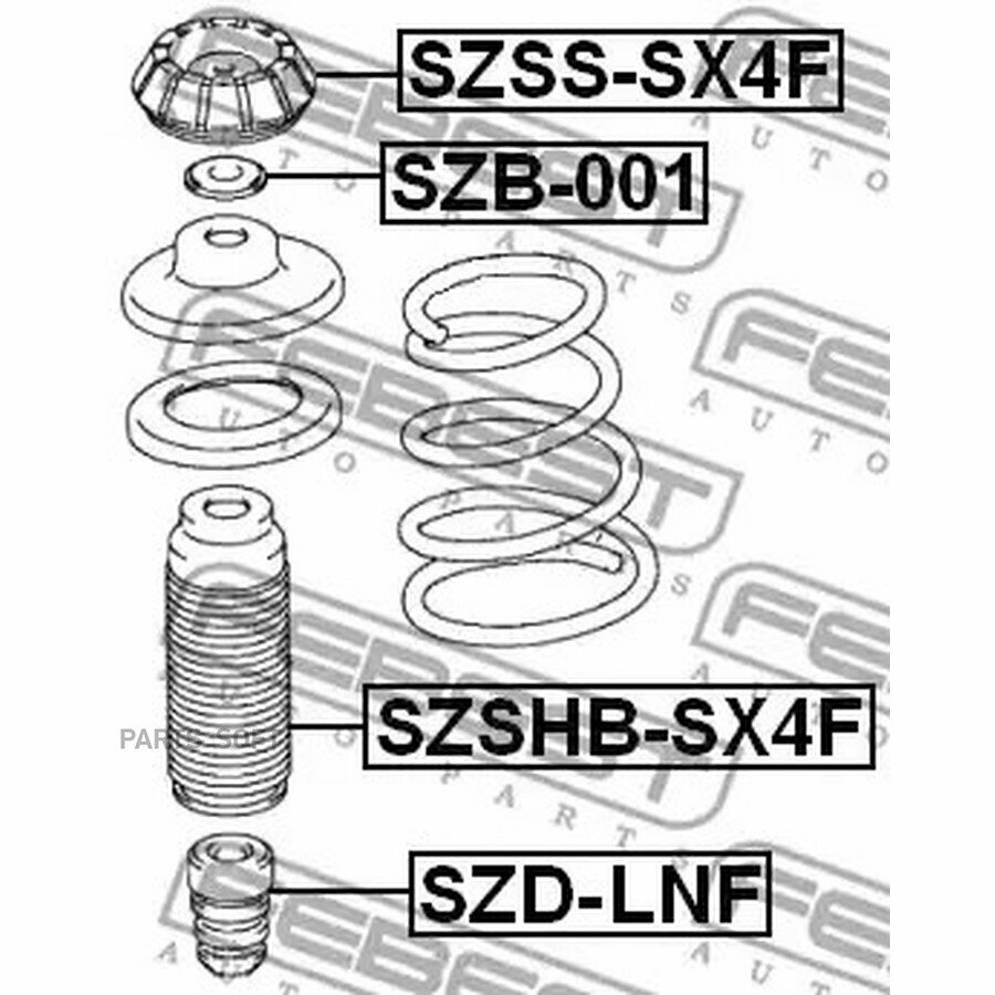 Опора амортизатора SUZUKI SX4 06-13 пер. FEBEST SZSSSX4F