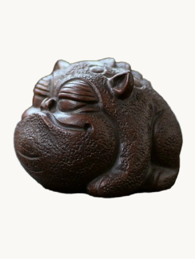 Чайная фигурка Писю из исинской глины (игрушка для чайной церемонии Пияо), Белая Обезьяна