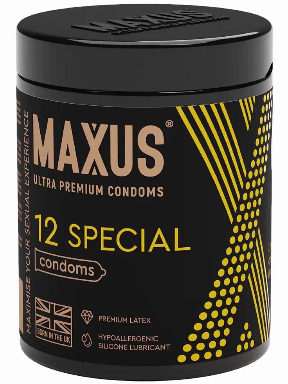 Презервативы Maxus "Special", точечно-ребристая текстура, силиконовая смазка, 12 штук