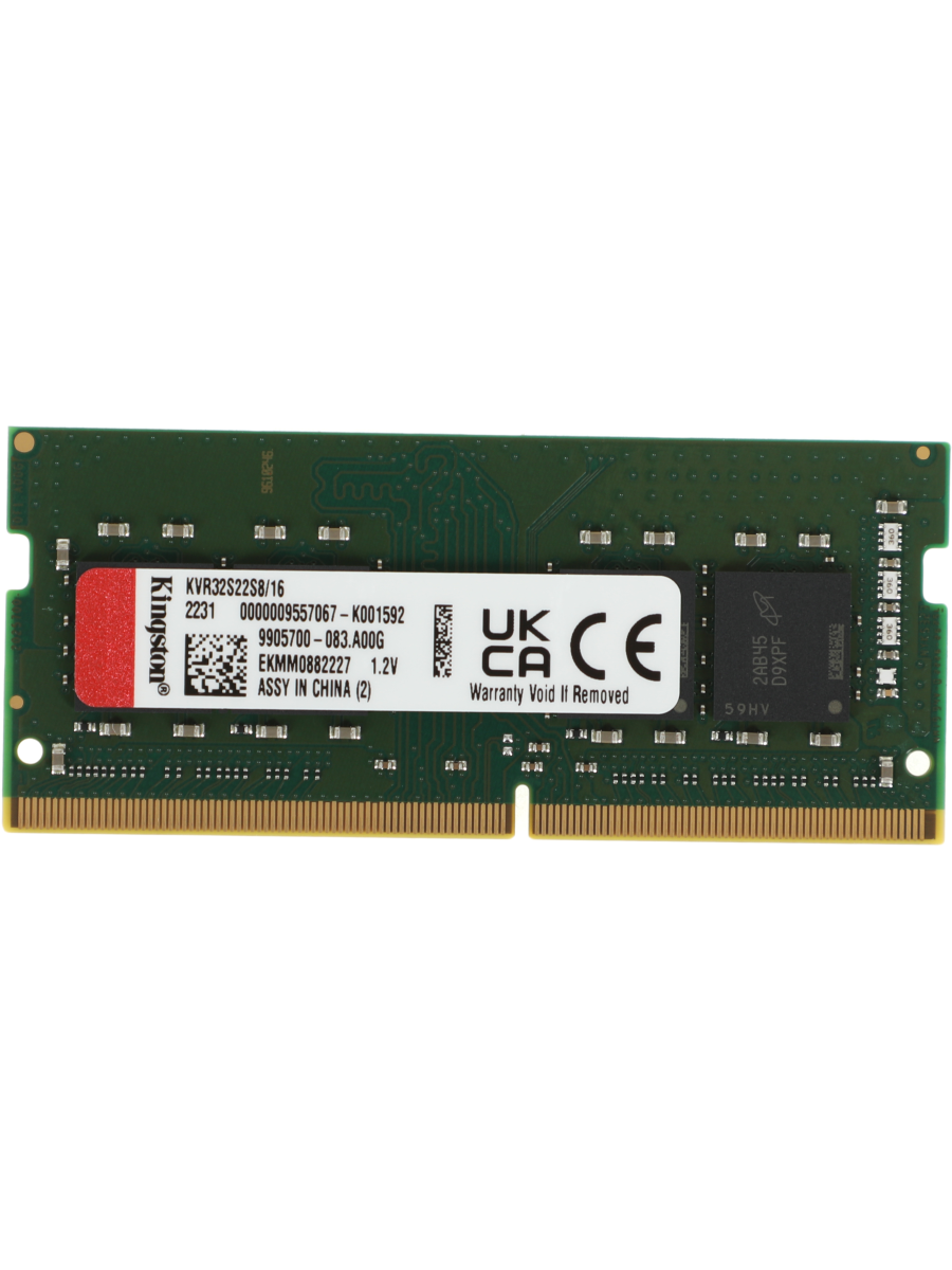 Память DDR4 16GB 3200MHz Kingston KVR32S22S8/16 Valueram RTL PC4-25600 CL22 SO-DIMM 260-pin 1.2В single rank RTL