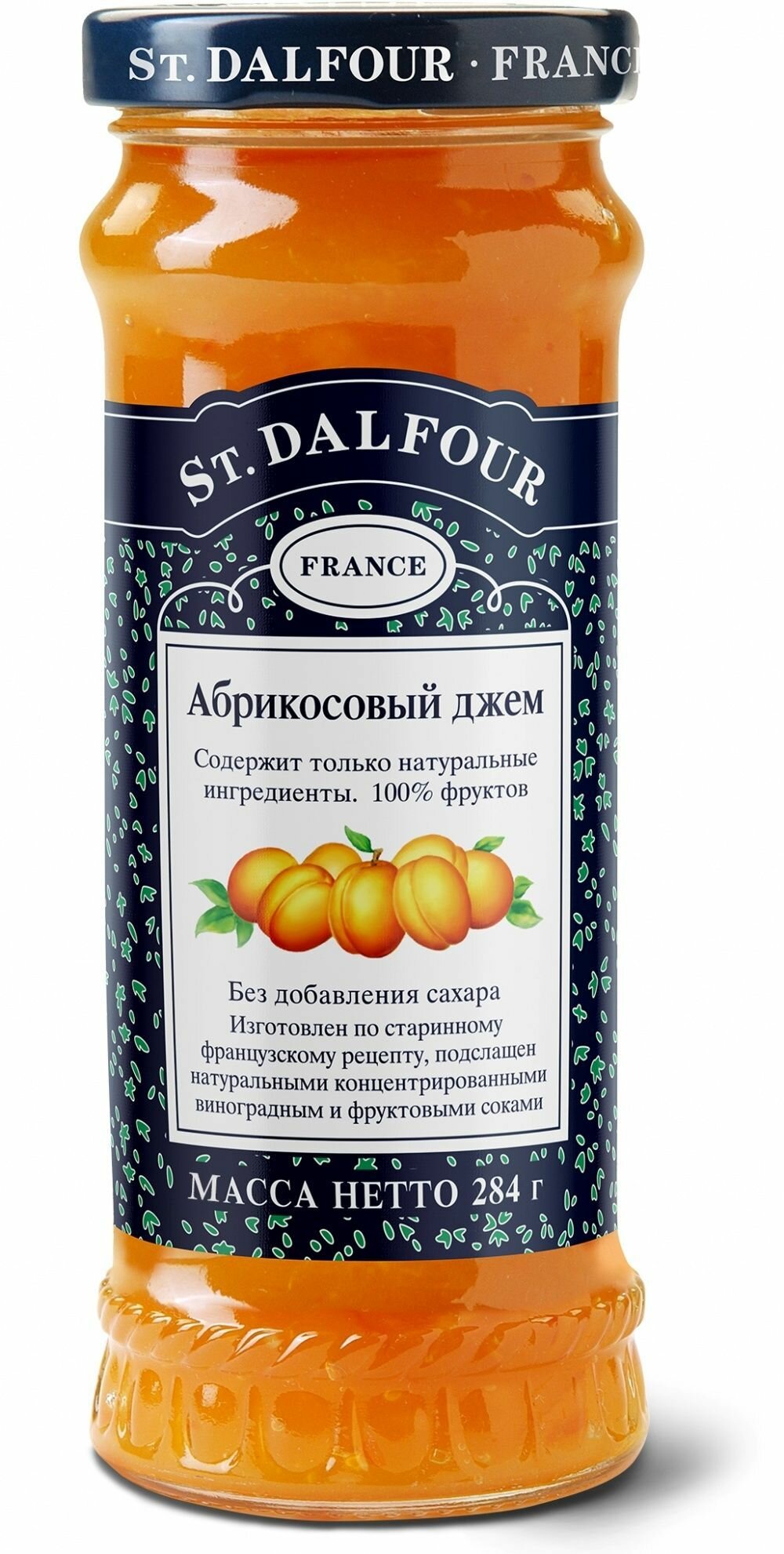 Джем St.Dalfour Абрикос 100% фруктов без сахара 284г