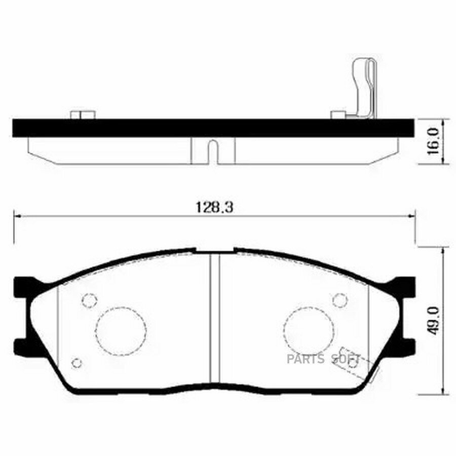 Колодки тормозные дисковые передн KIA: RIO SF 02-05 - диски 13' HSB HP1022 | цена за 1 шт