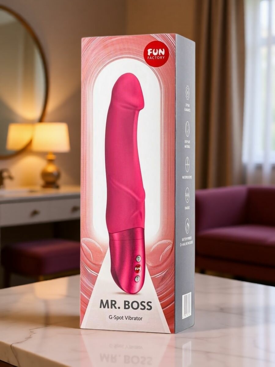 Вибратор Fun Factory Mr. Boss, 12 режимов вибрации, водонепроницаемость