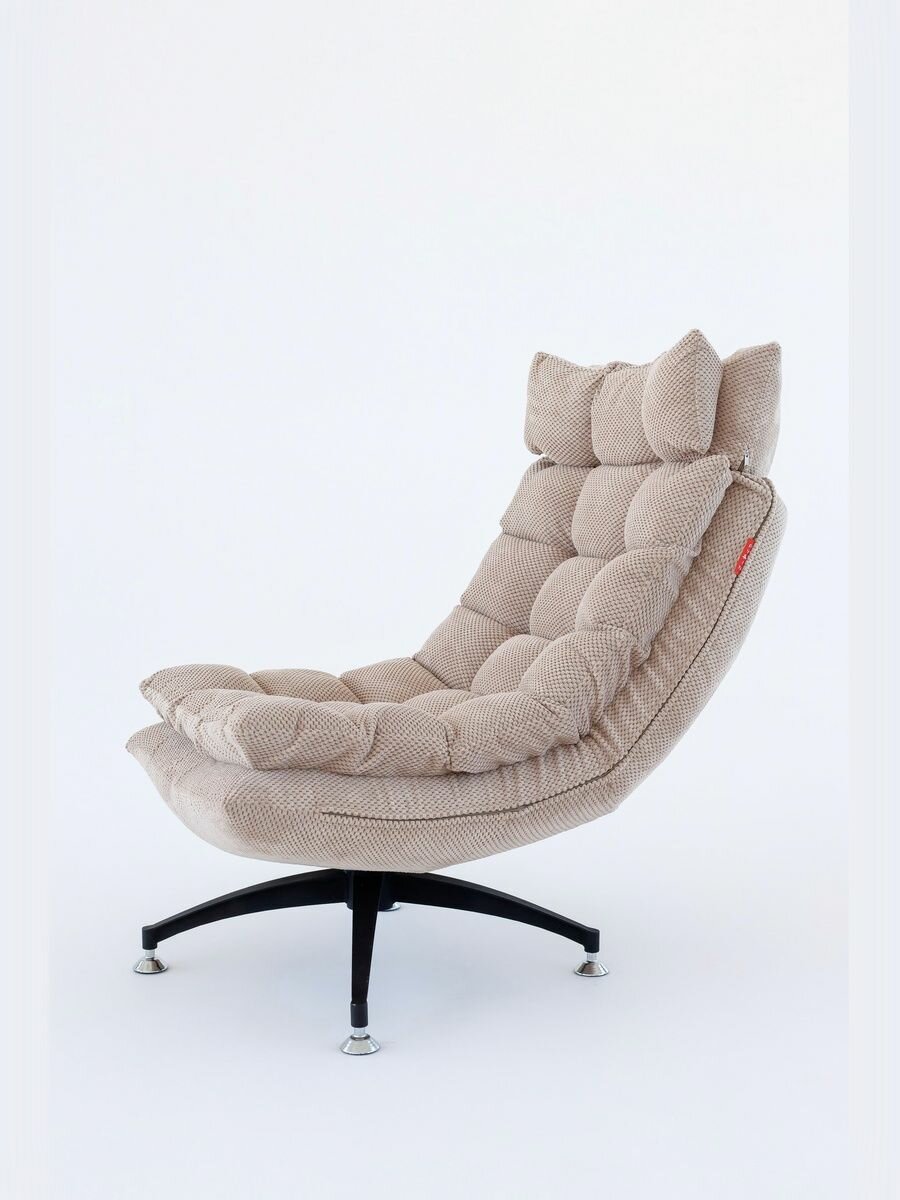 Кресло поворотное Сакура c подголовником DIVAN FUTON, Citus Sand, бежевое