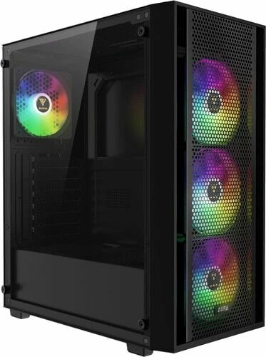 Компьютерный корпус GAMDIAS AURA GC2 ELITE (16333-12664-40000-G) черный - Midi Tower, ATX, USB 2.0 Type-A, USB 3.2 Gen 1 Type-A