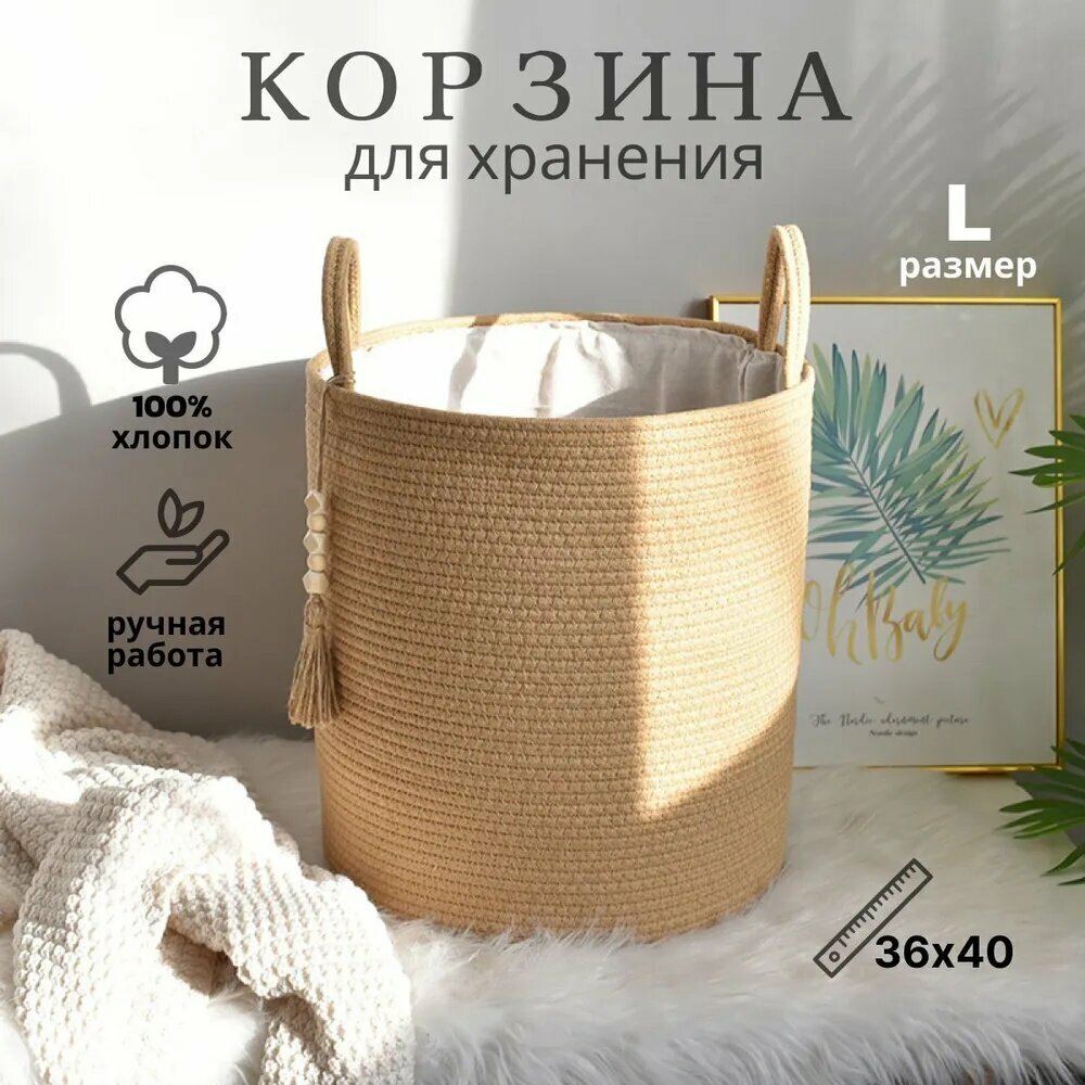 Корзина для хранения длина 36 см, ширина 36 см, высота 40 см.