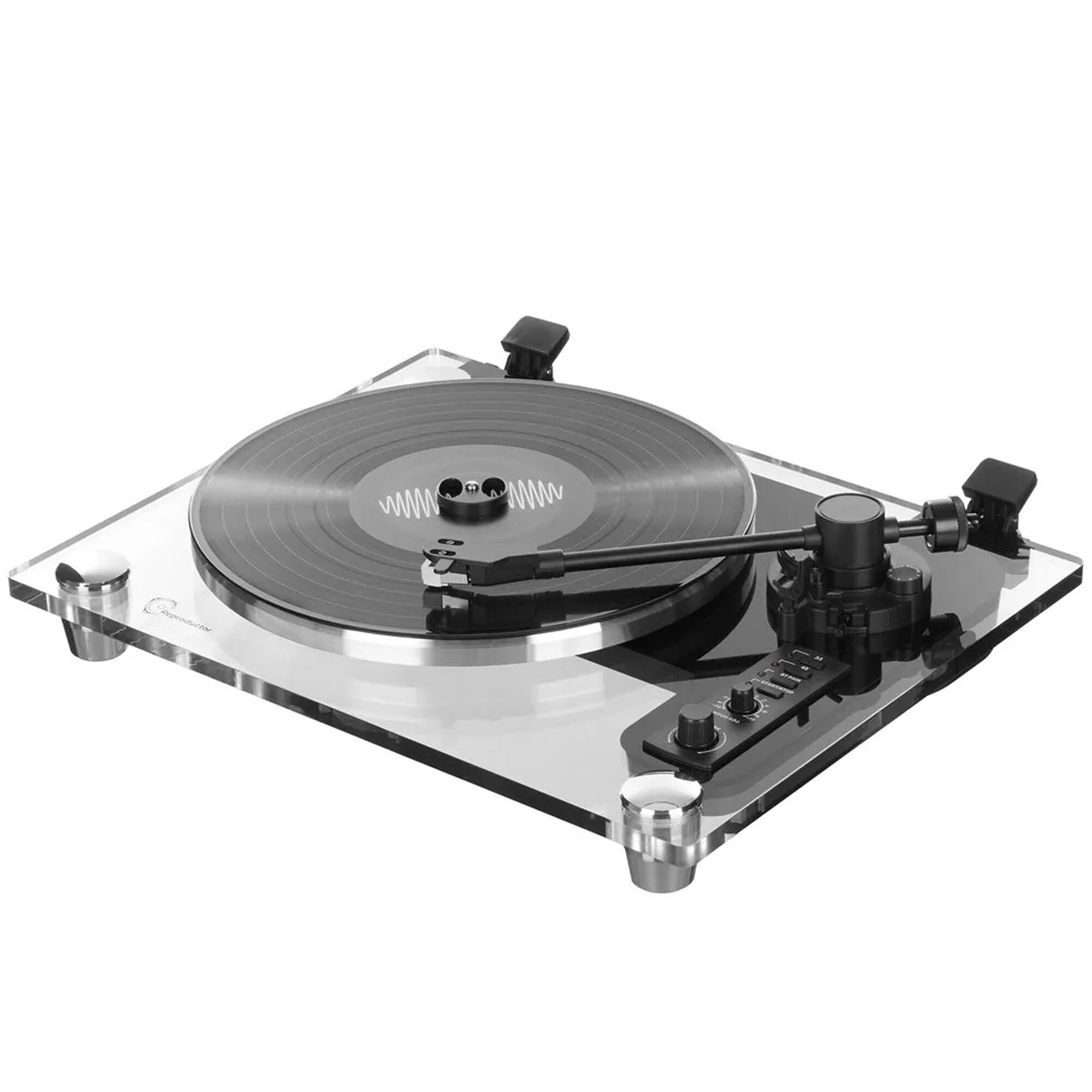 Проигрыватель винила Reproductor RP-310BT transparent c bluetooth