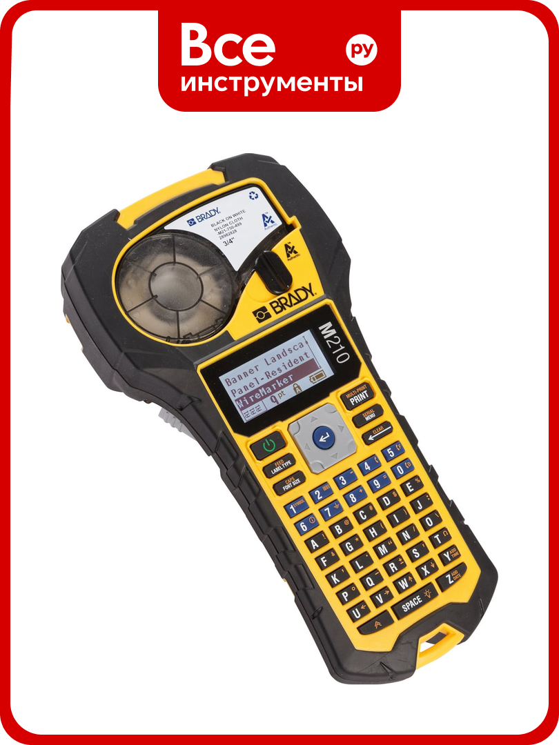 Принтер этикеток BRADY M210 с английской клавиатурой, с картриджем M21-750-499 brd152260