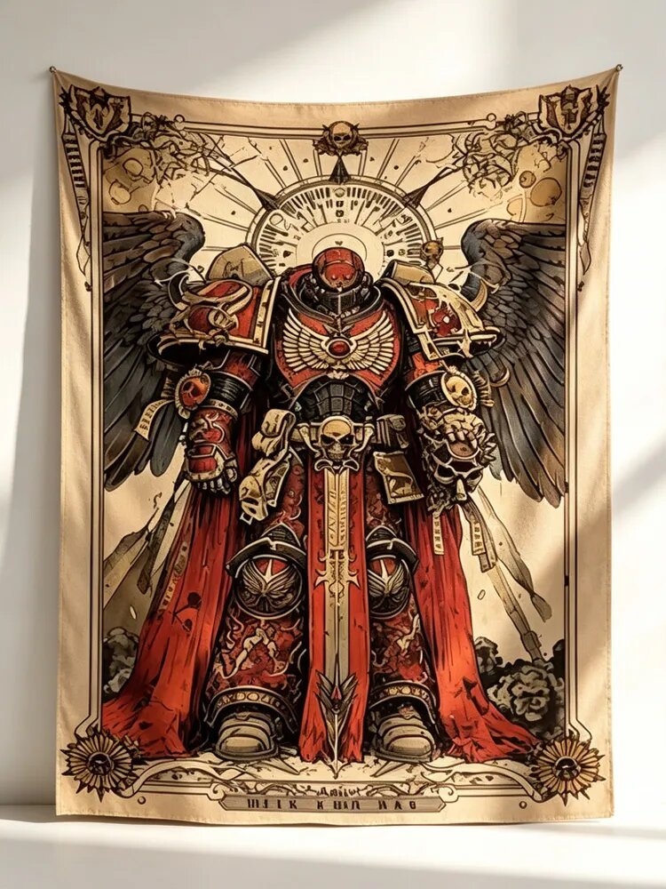 Гобелен "Кровавые Ангелы" Warhammer 40k, 100x70 см, фон для стены