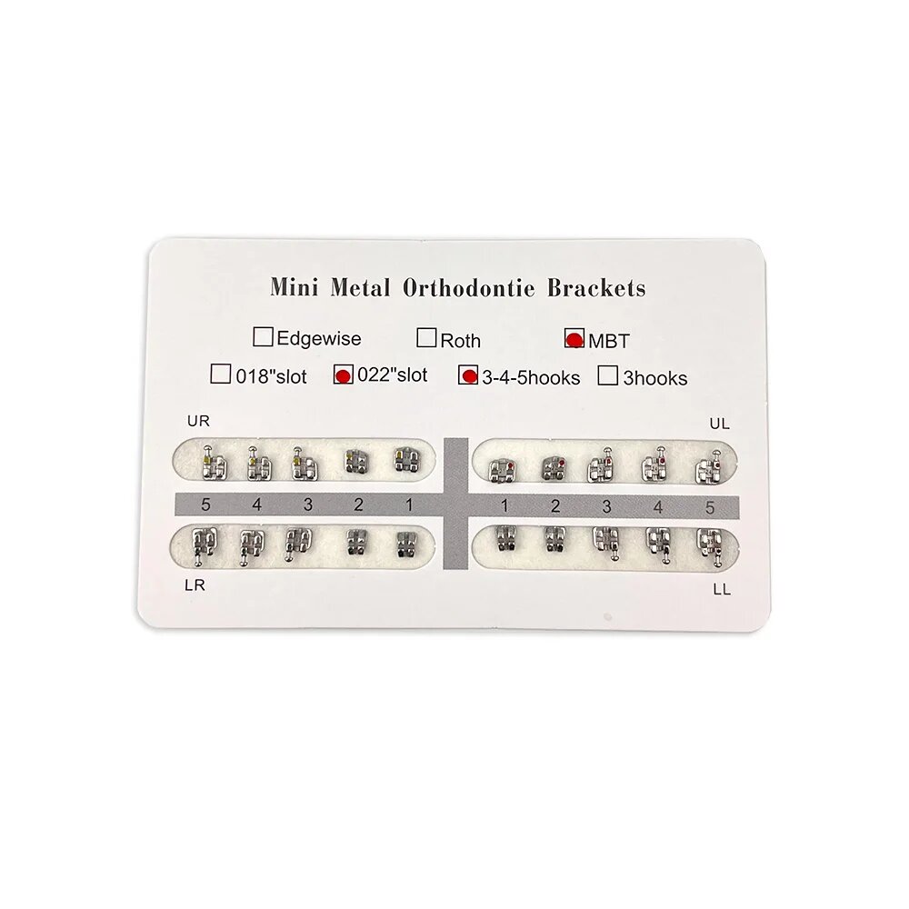 Металлические ортодонтические брекеты PAQIN Roth MBT 022 018 MBT 022 Hooks 345