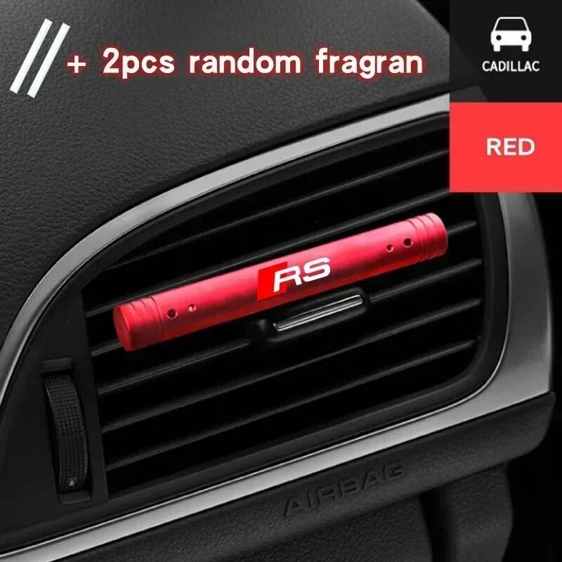 Ароматизатор для автомобиля на дефлектор воздуховода для Audi Sport RS A1 A3 A4 B7 B8 A5 red-For RS