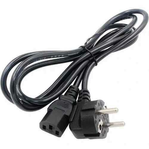Кабель питания GoPower VDE угловая евровилка CEE7/7(S22) - IEC C13 на C13 220В 3*0.75мм - 1.2 метра
