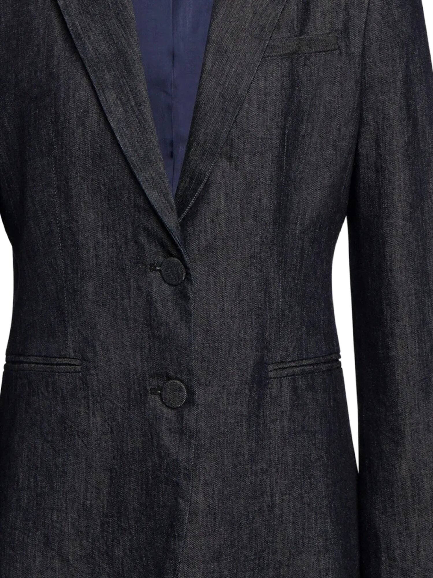 Куртка Dondup Single-breasted denim blazer, размер 42, blue — фото 1