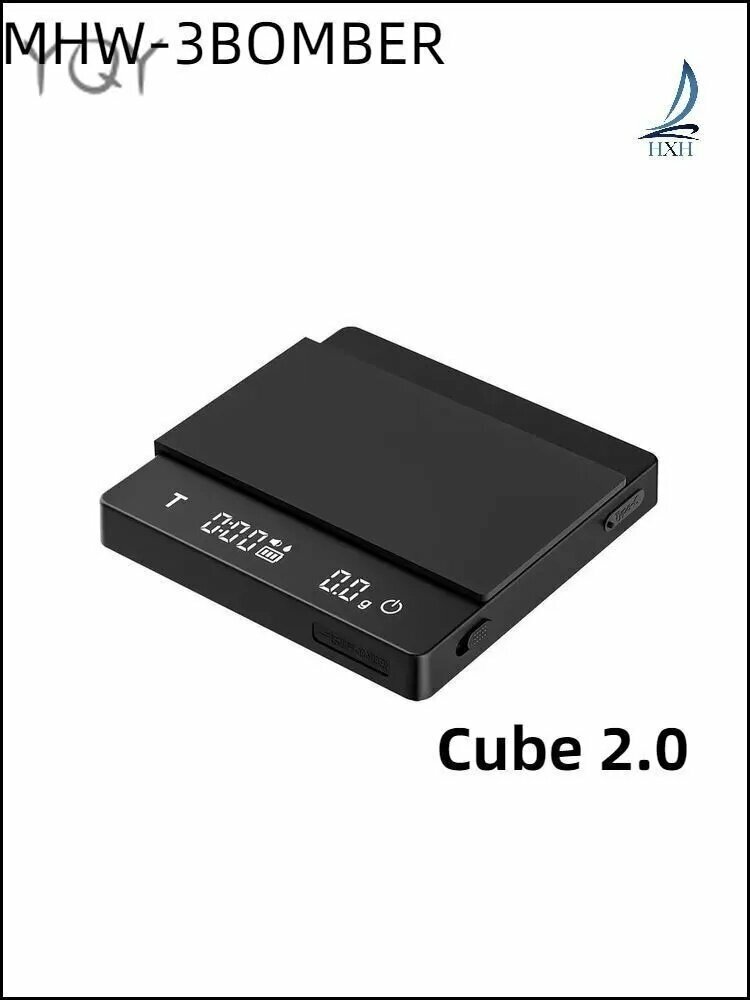 Электронные кухонные весы Cube 2.0, высокая точность 0,1 г, датчик силы тяжести, автоматическое очищение, обнаружение твердых частиц и жидкостей и функция автоматического определения времени, отключение звука, зарядка через USB, черный, белый