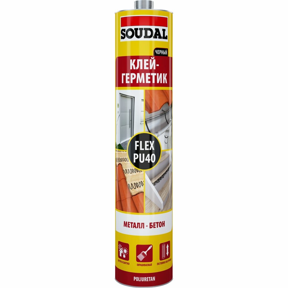 Клей-герметик Soudal FLEX PU 40 FC черный 137855