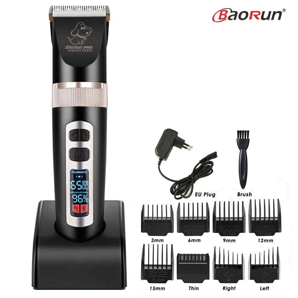 BaoRun P9 электротриммер для животных Черный, Black Standard
