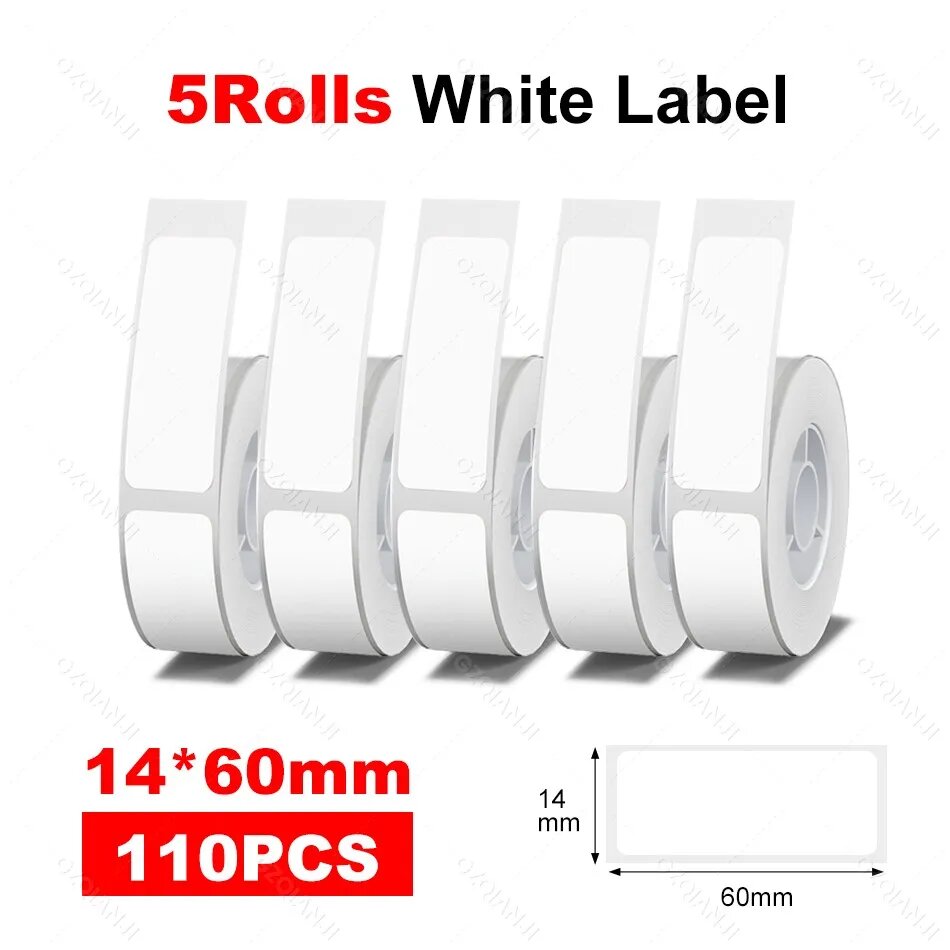 Niimbot D101, D110 Бумага для этикеток 5Rolls 14-60mm