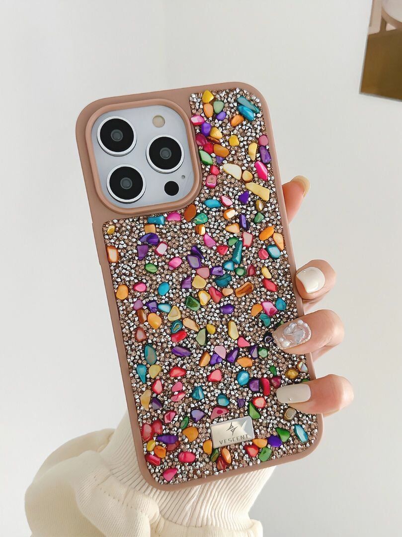 Блестящий чехол для iPhone 13 с полностью покрытыми стразами, мягкий и противоударный