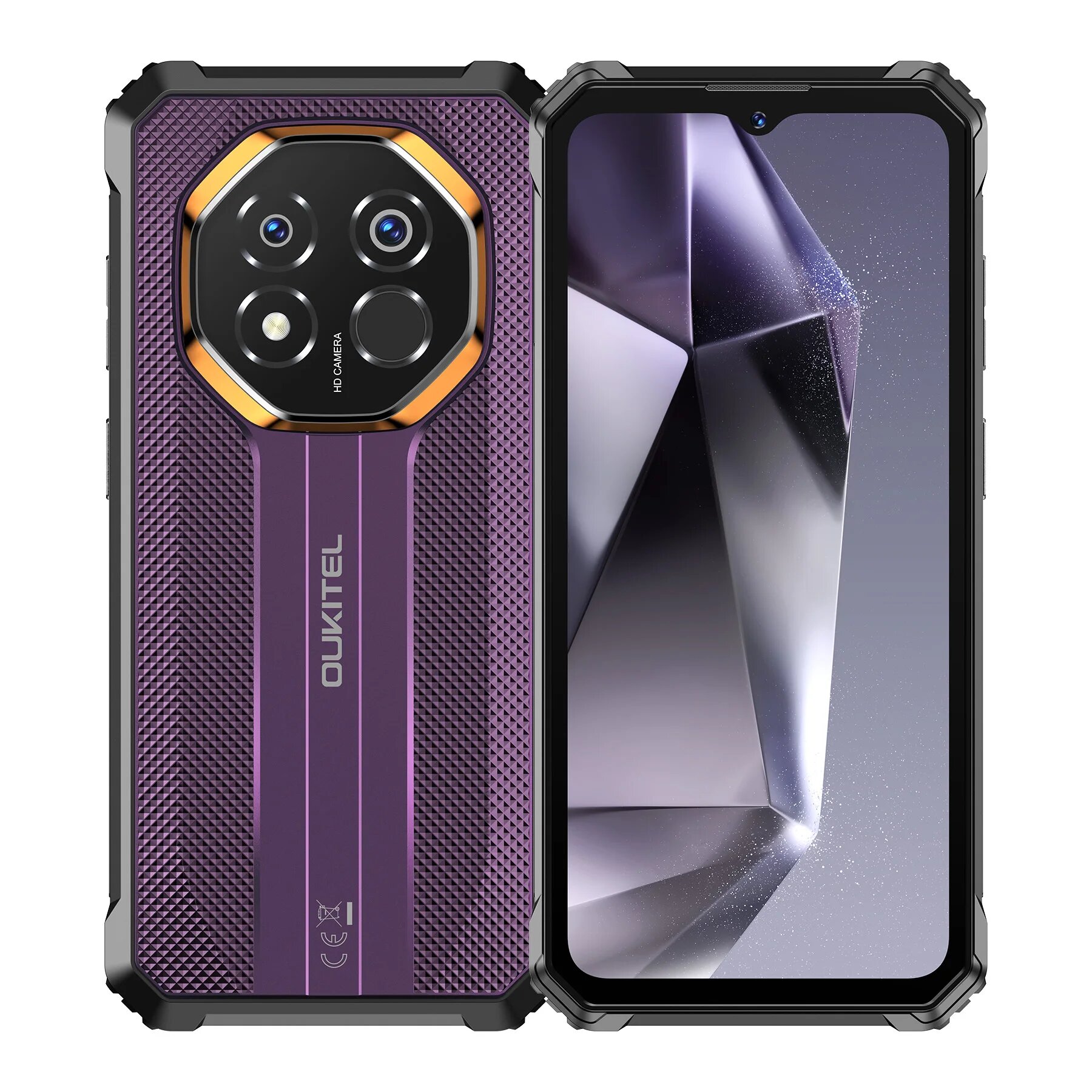 Защищенный смартфон OUKITEL G7 10600 мАч, 4 ГБ ОЗУ, 64 ГБ ПЗУ, 6,52-дюймовый дисплей, Android 16, фиолетовый/черный.