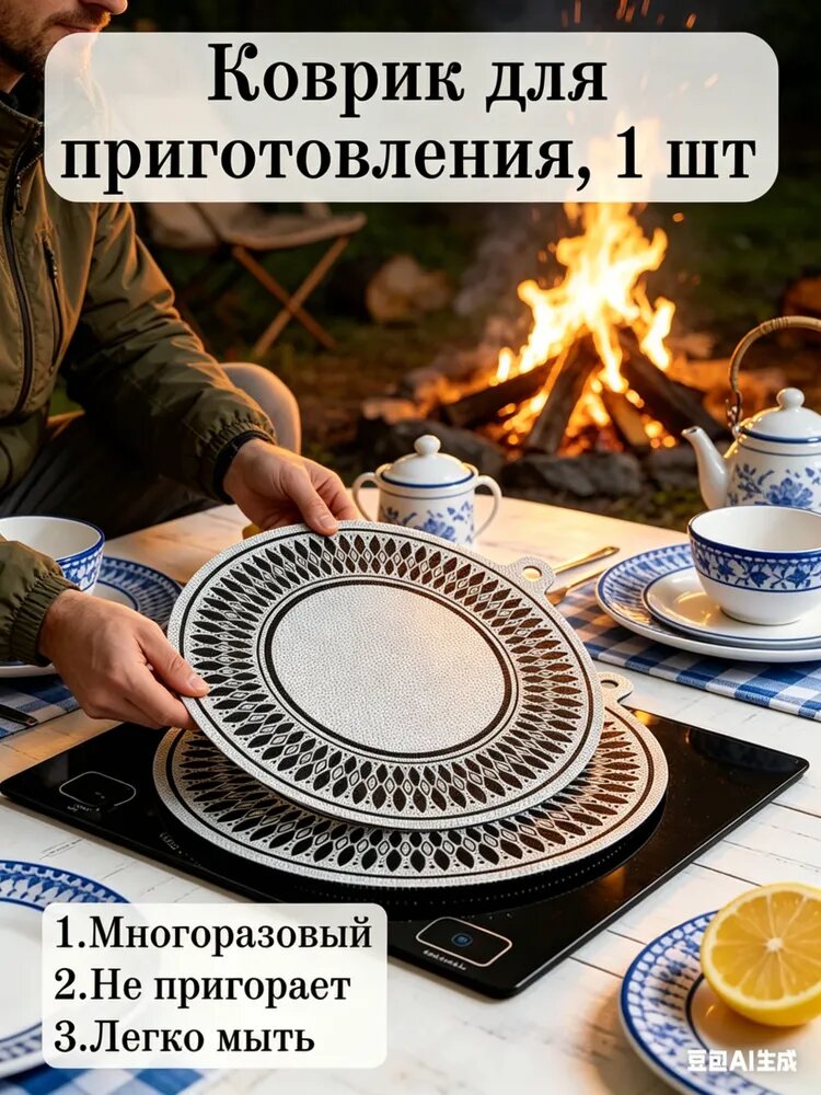 Защитный экран от брызг на плиту, 22 см, 1 шт