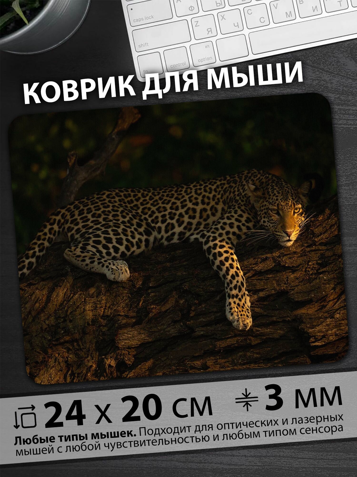 Резиновый коврик для мыши (24 x 20 см x 3 мм)