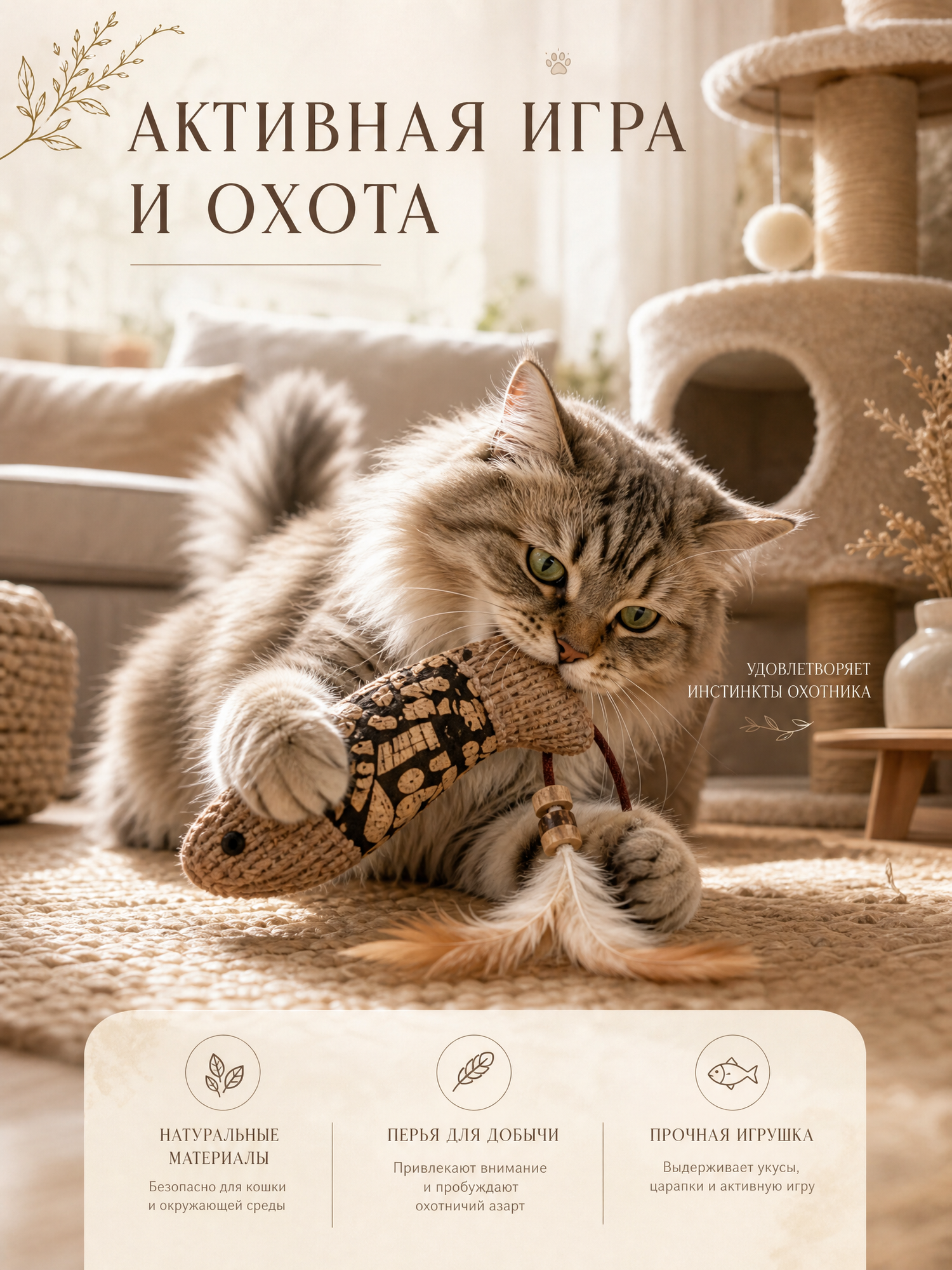 Игрушка для кошек в форме рыбки, палочка мататаби с перьями, дразнилка для чистки зубов