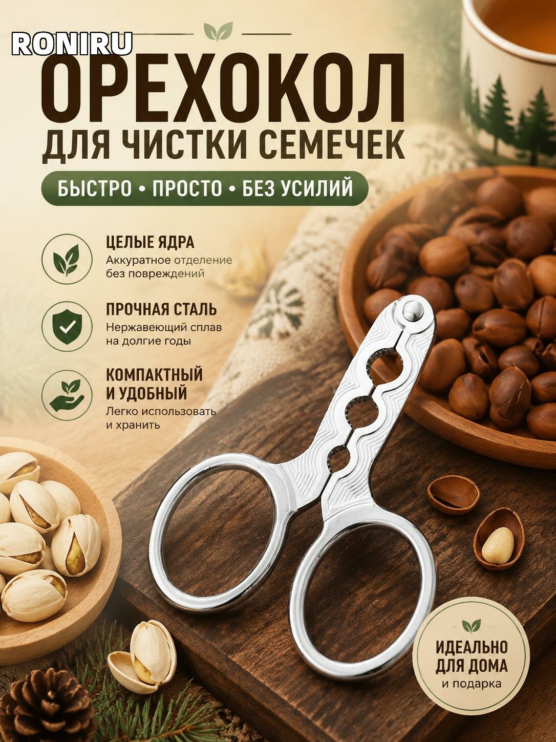 Орехокол для чистки семечек — удобный кухонный прибор для быстрой и простой очистки семян без лишних усилий дома