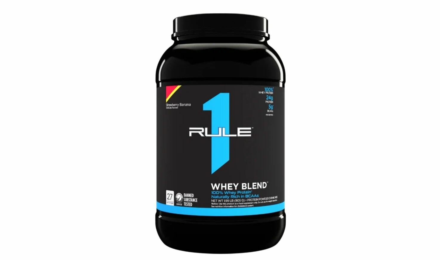 Rule One WHEY BLEND 0.9 кг (Strawberry Banana) Клубника- банан