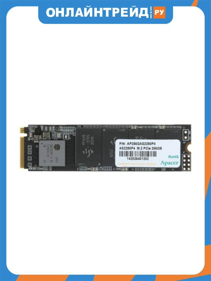 SSD диск Apacer AS2280P4, 256Гб, M.2 2280, PCIe 3.0 x4 (AP256GAS2280P4-1)
