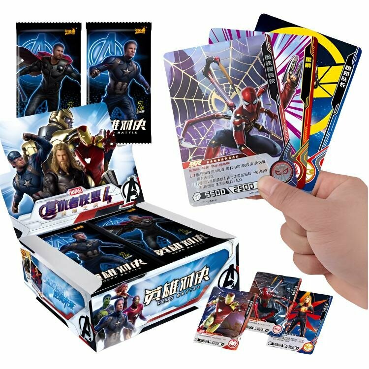 Карты Marvel KAYOU Мстители 4, Basic/Blue (Includes 3 Pcs Exclusive Cards+Maps), 28 листов — фото 1