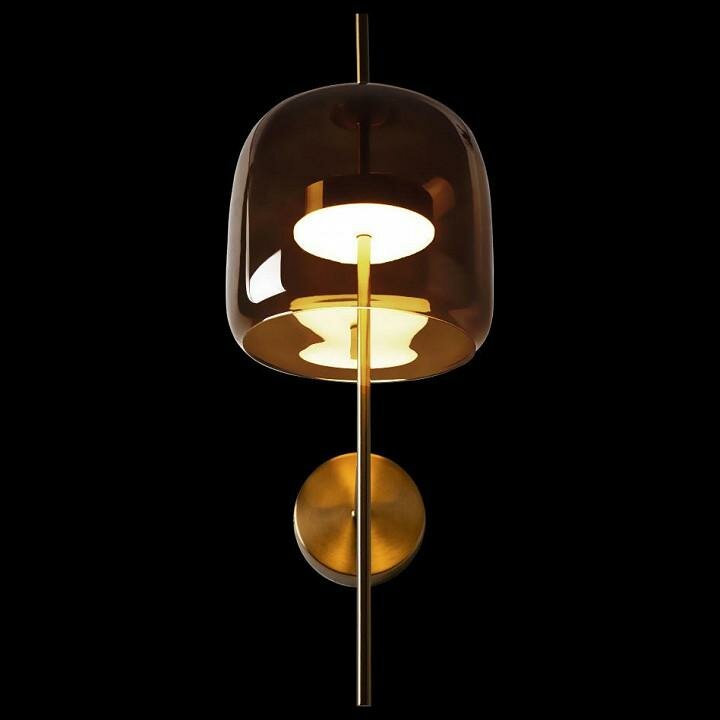 Бра Loft it Dauph1n 10040W цвет плафона подвески Коричневый, цвет арматуры Золото — фото 1